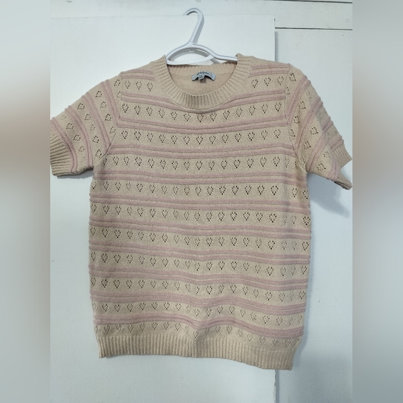 Polagram | Tops | Polagram Short Sleeve Heart Sweater | Poshmark